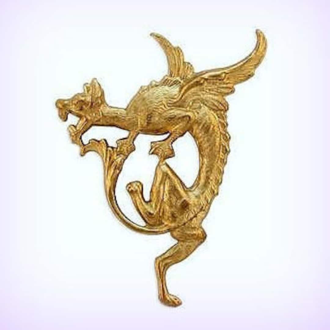 Dragon Brass Stamping Embellishment, Flying Dragon Stamping Finding ...