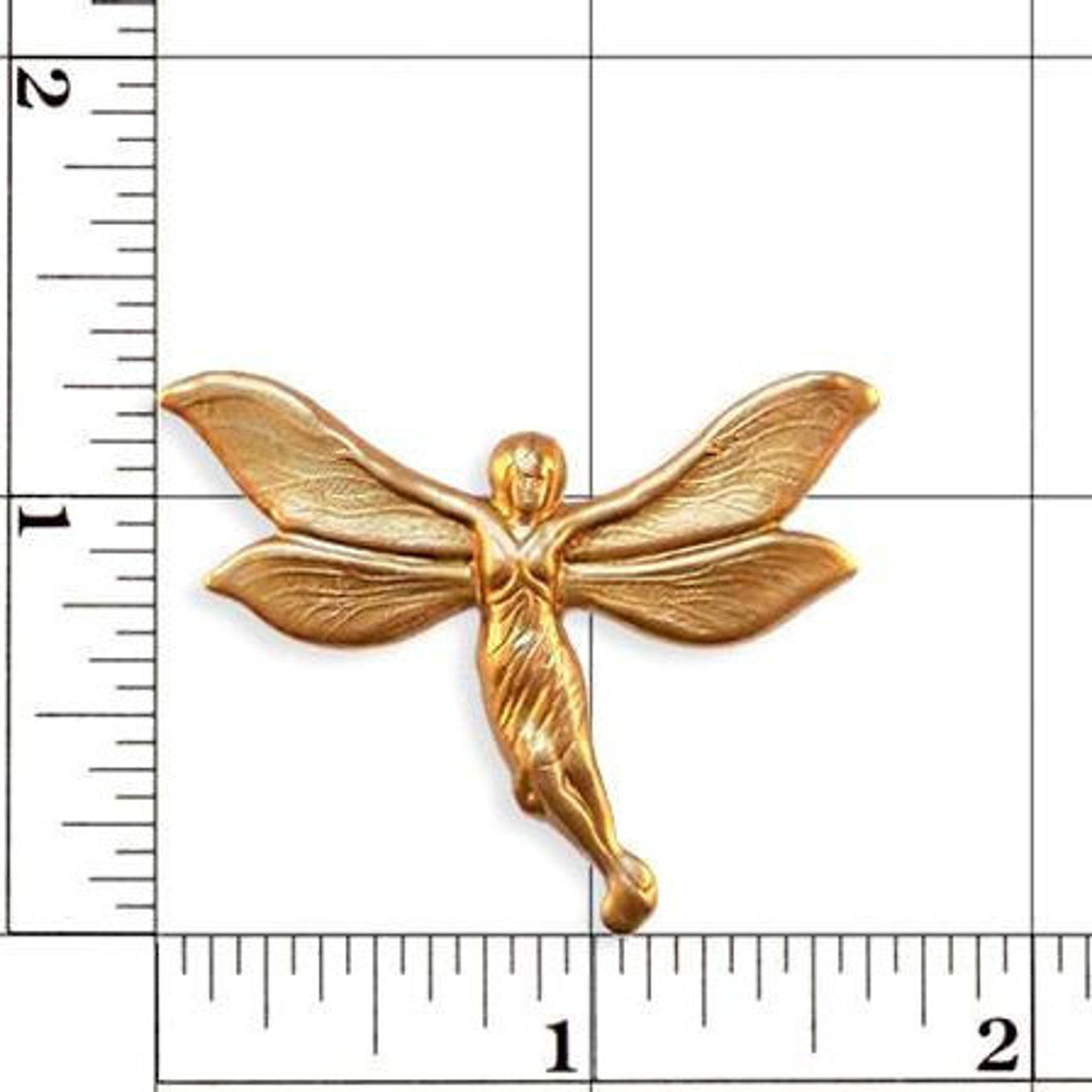 Art Nouveau Fairy Raw Brass Stampings, Fairy Embellishment Jewelry ...