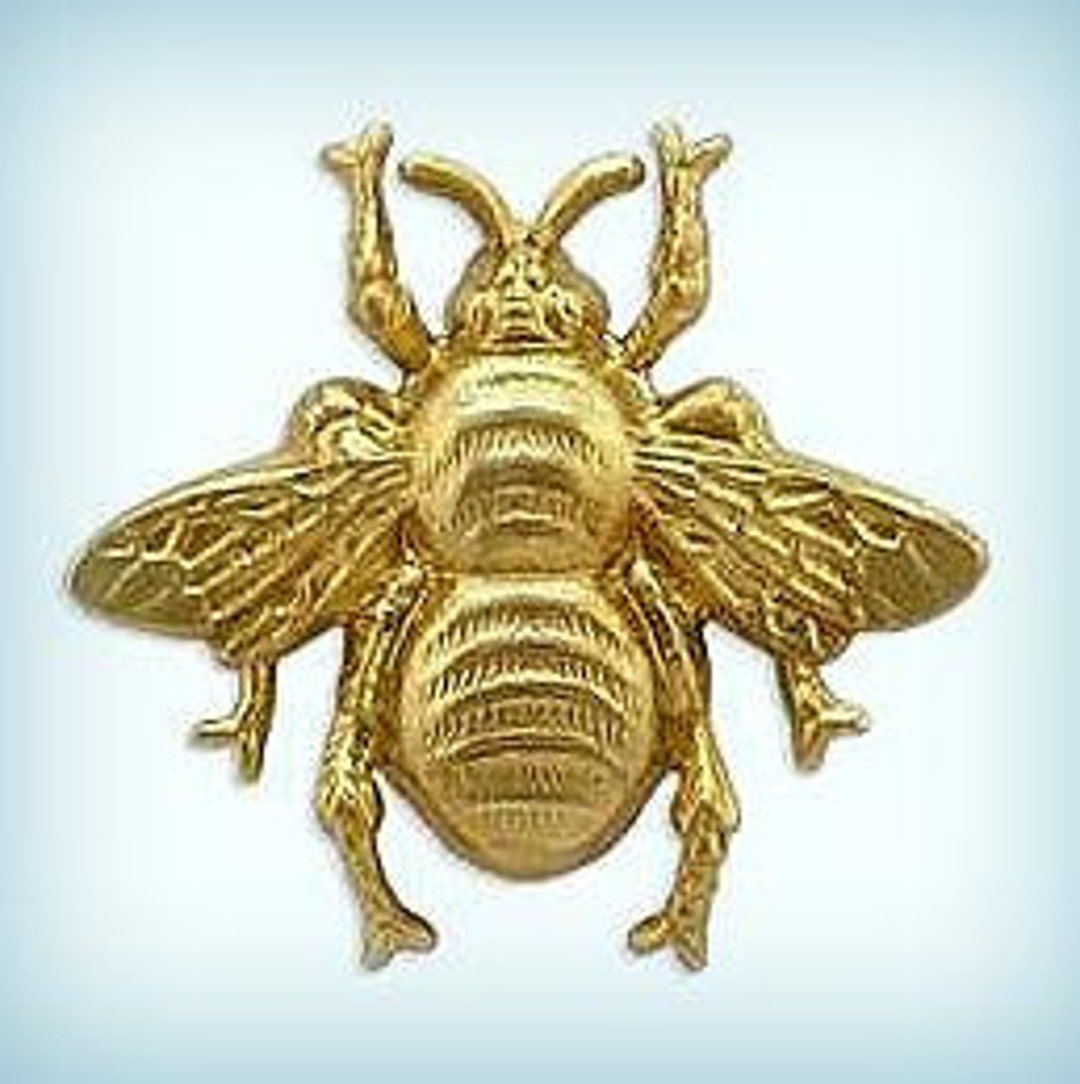 Bumble Bee Brass Stampings, Brass Bee Findings Embellishments, USA Made ...