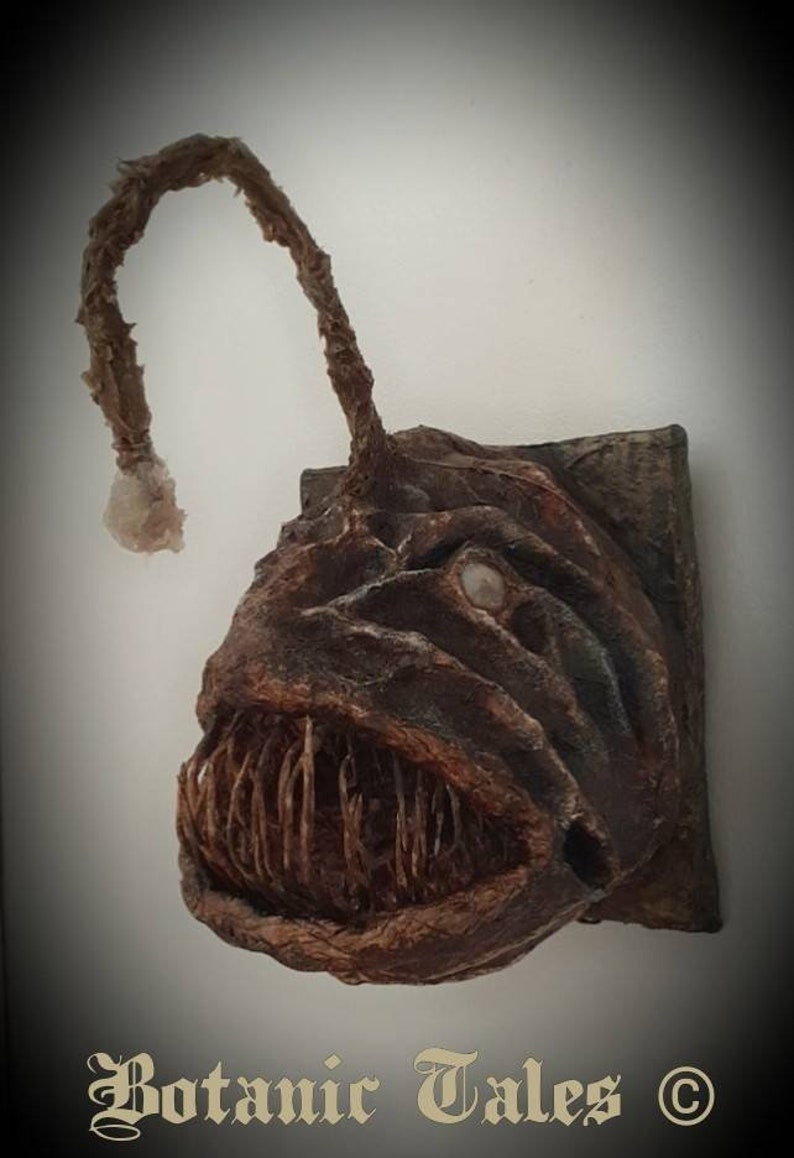 Angler Fish Trophy Lantern-faux Taxidermy-abyss Creature - Etsy