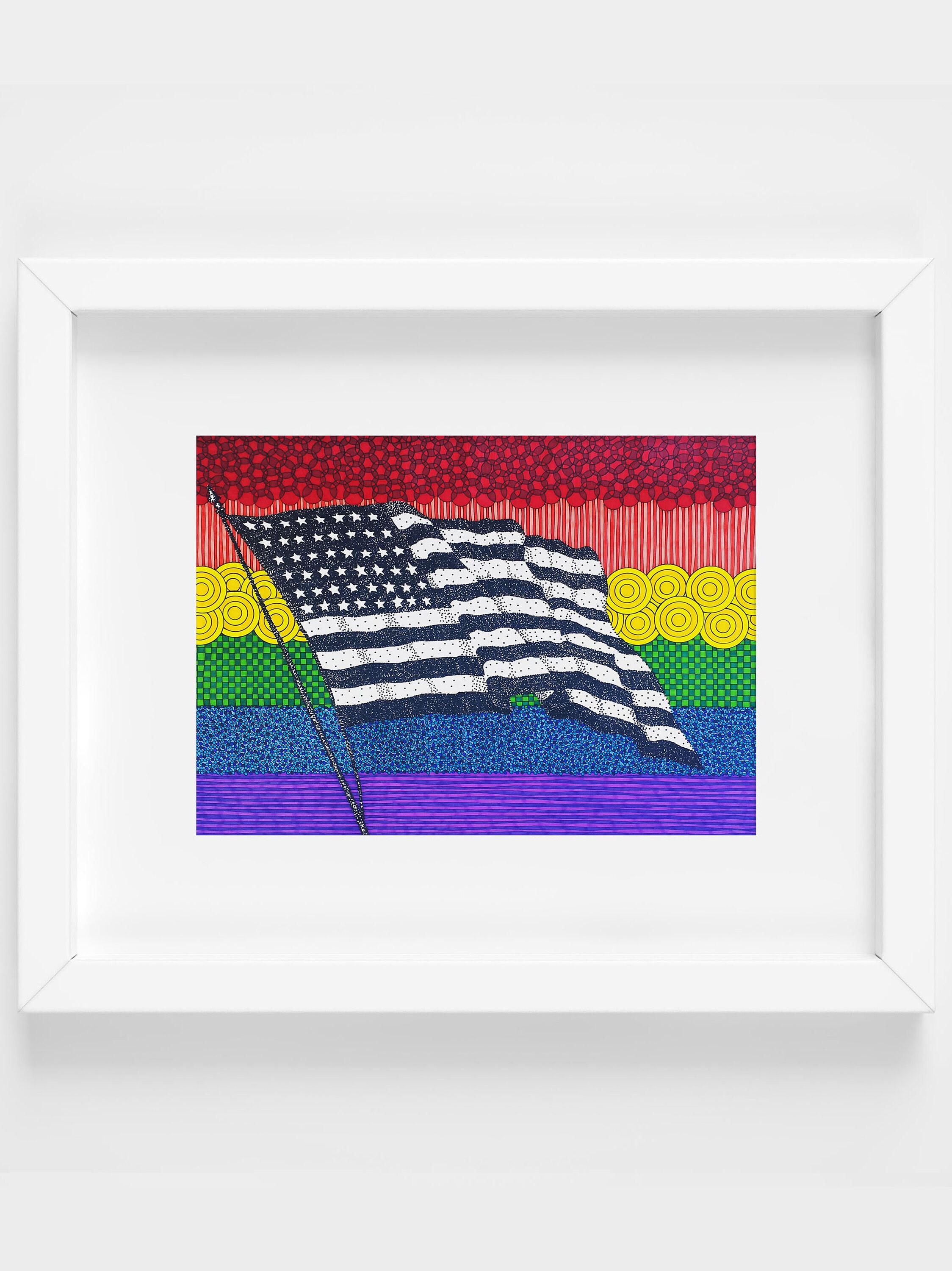 Rainbow Flag Art Print - Etsy