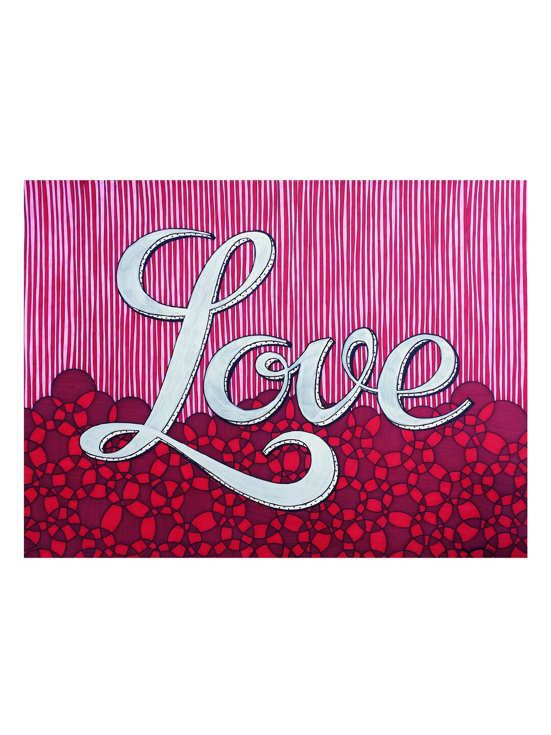 Red Love Art Print - Etsy