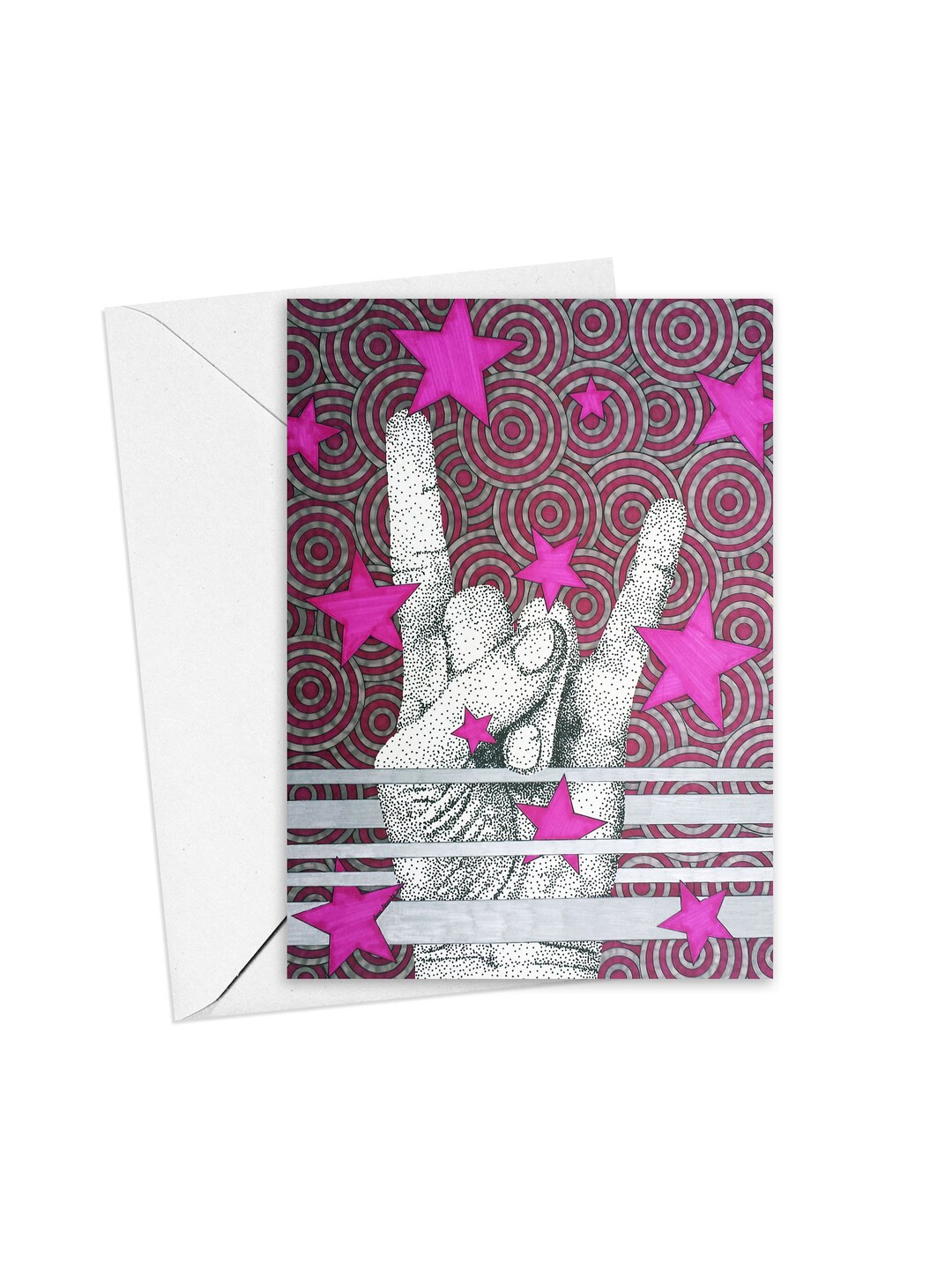 Rockstar Greeting Cards, Set of 6 With Envelopes, Thank You Notes ...