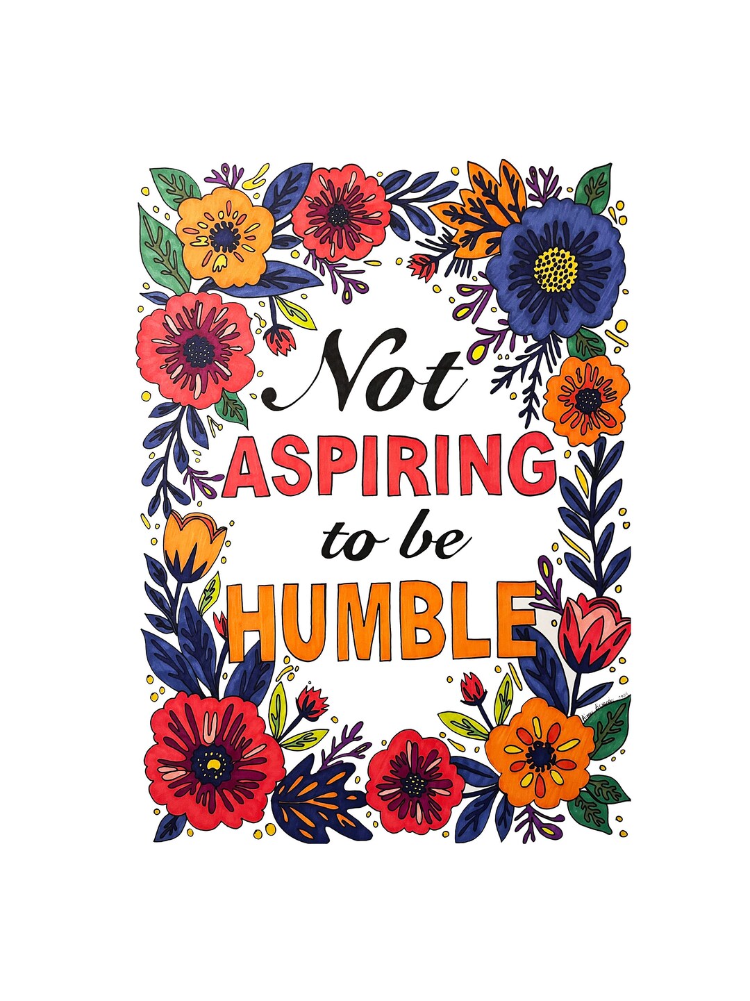Not Aspiring to Be Humble Art Print - Etsy