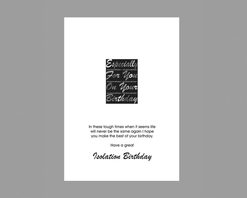Isolation Birthday Card IT4 - Etsy