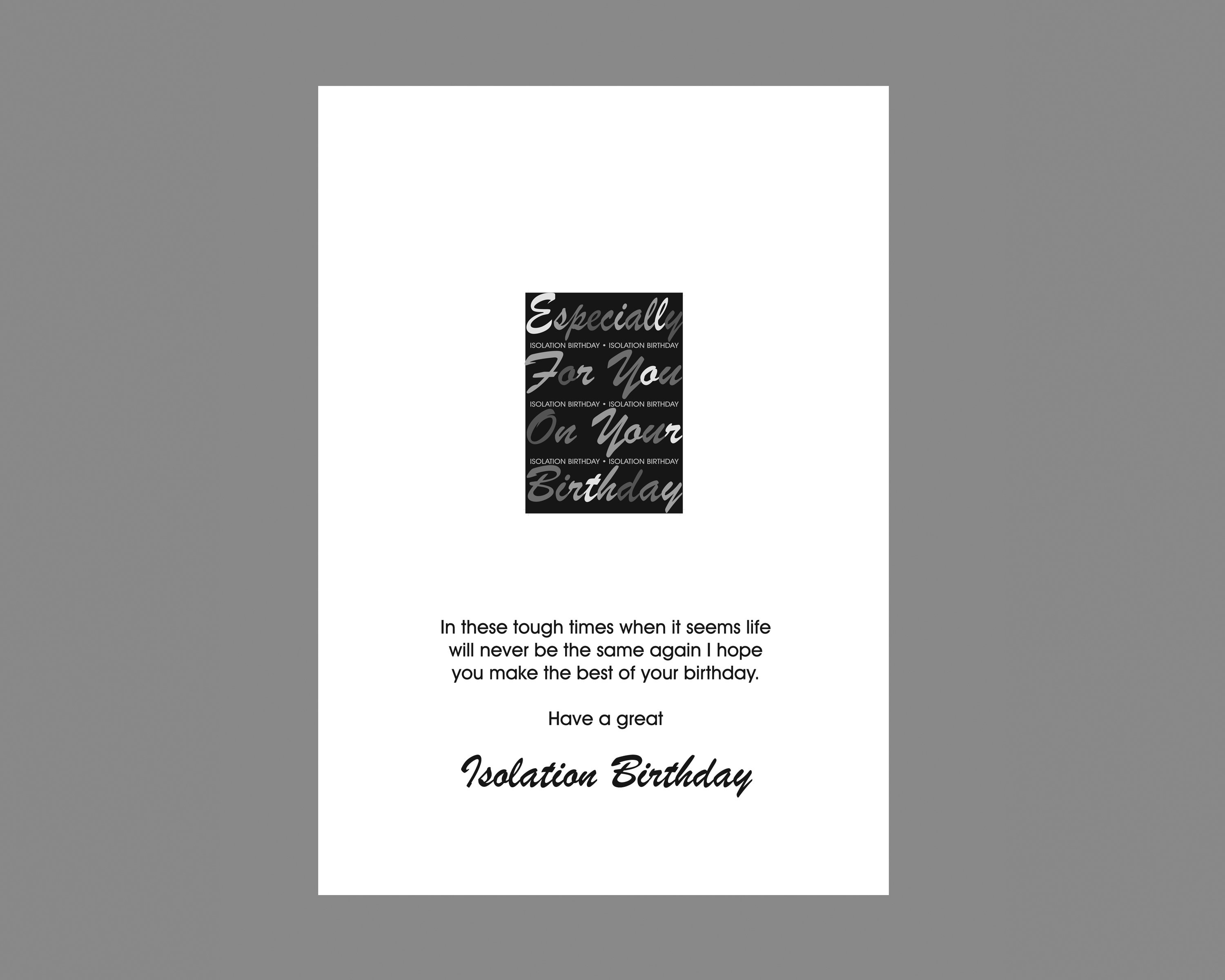 Isolation Birthday Card IT4 - Etsy