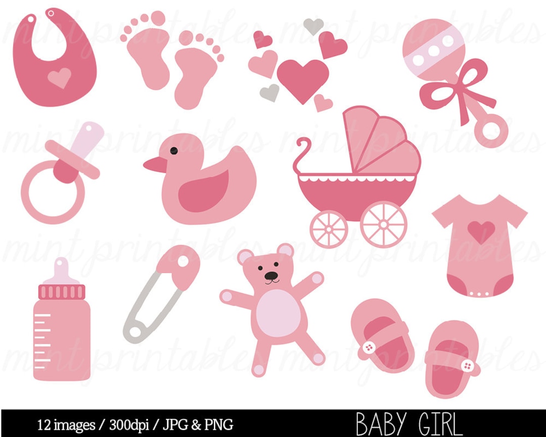 Baby Shower Clipart, Baby Clipart, Baby Girl Clip Art, Pregnant Clipart ...