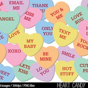 Heart Clipart, Heart Candy Clip Art, Sweethearts Candy Clipart ...