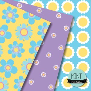 Floral Digital Paper, Spring Flower Printable Sheets, Pattern ...