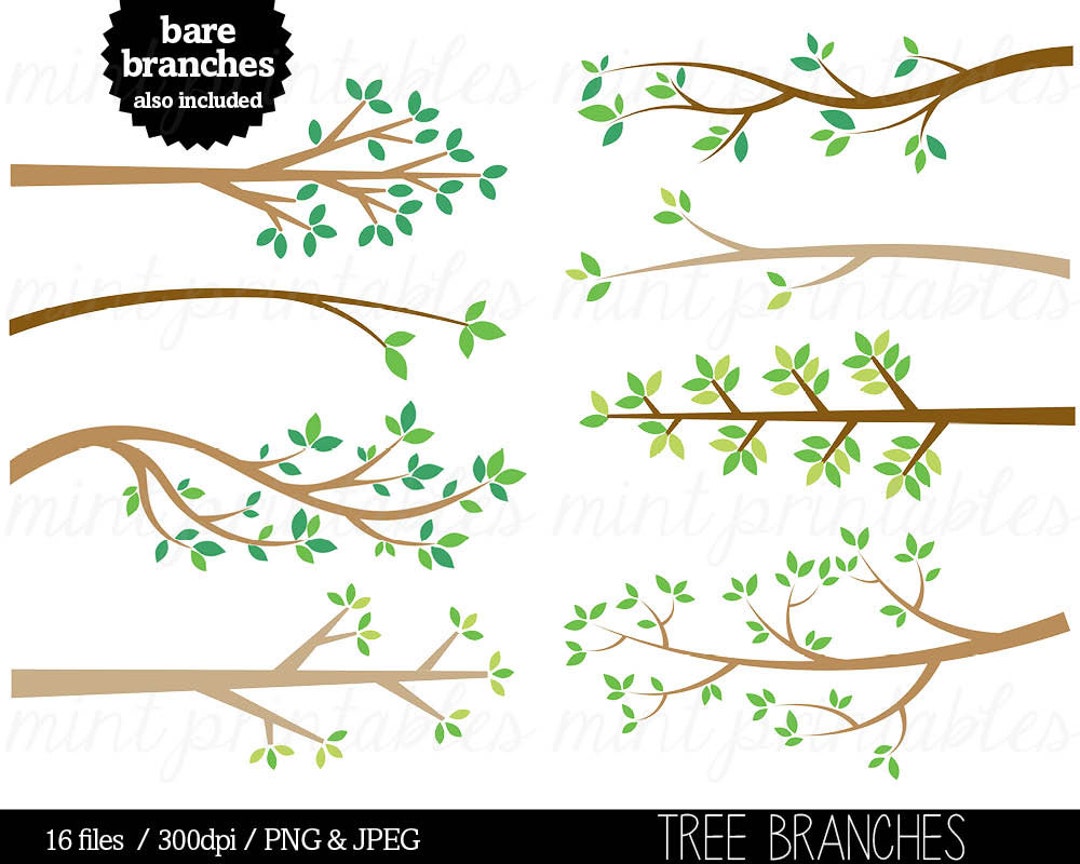 Branch Clipart, Tree Branch Silhouette Clip Art, Tree Branches, Tree ...