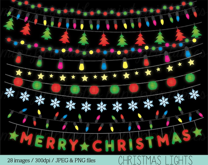 Christmas String Lights Png Clipart Fairy Lights DIY Party Invitation ...