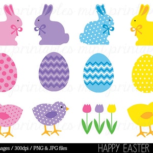 Easter Clipart Clip Art, Easter Bunny Clipart, Happy Easter, Chicks ...