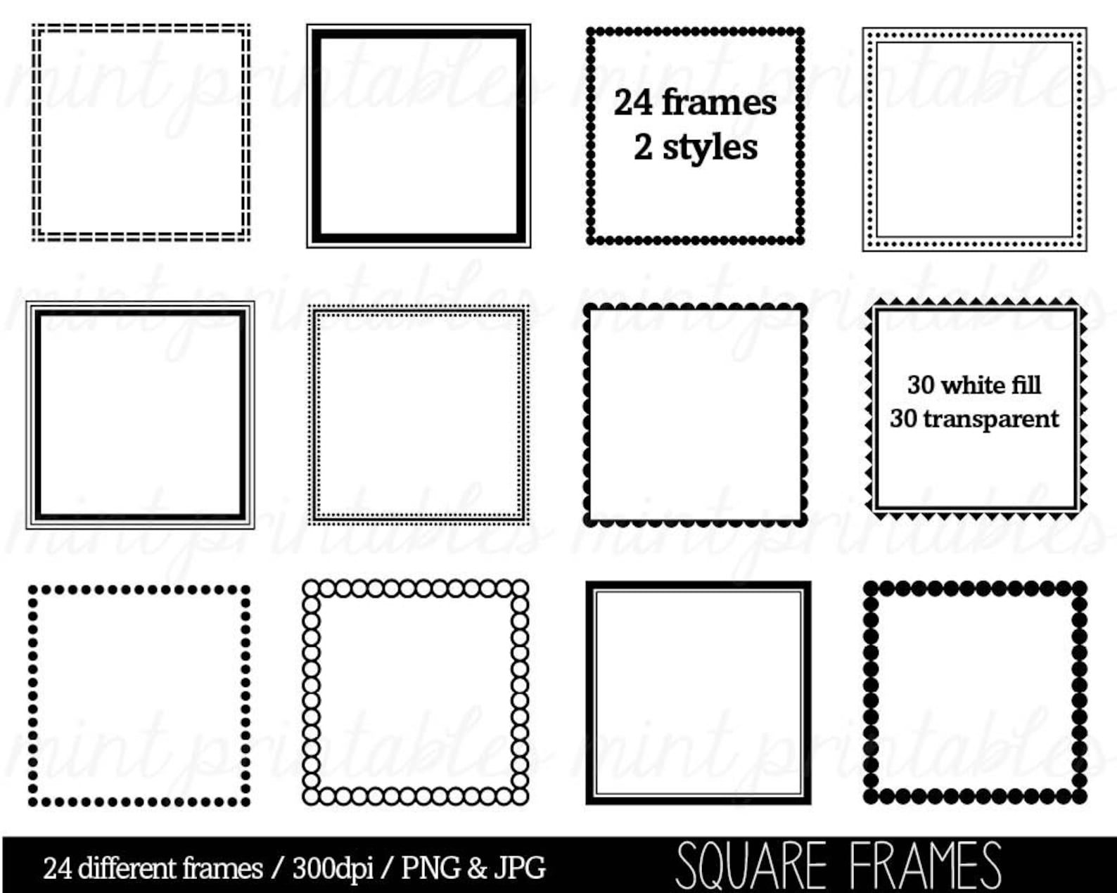Square Frames Clipart Clip Art, Square Borders Clipart Clip Art ...