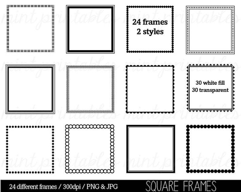 Square Frames Clipart Clip Art, Square Borders Clipart Clip Art ...