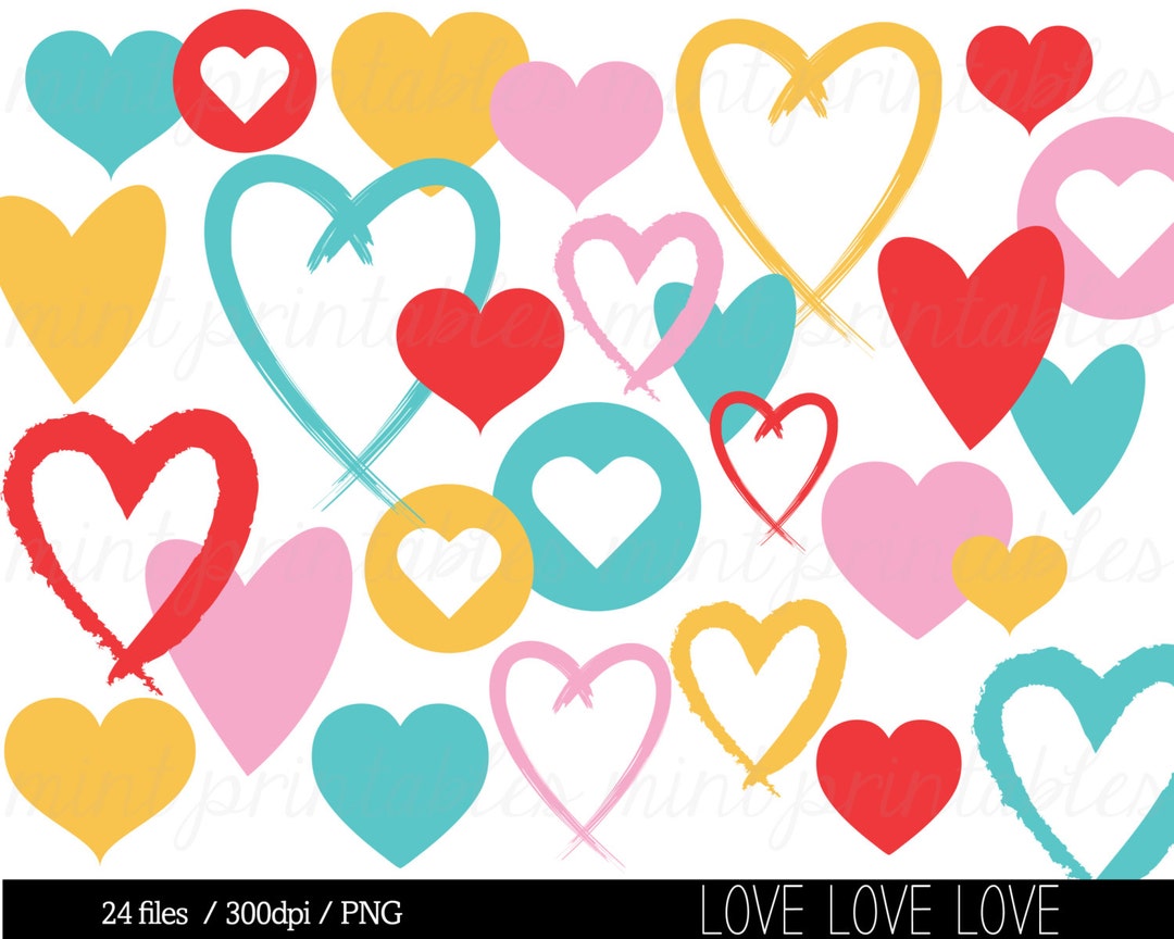 Heart Clipart, Love Hearts Clip Art, Valentine Clipart, Valentines Day ...