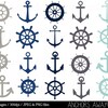 Nautical Clipart Clip Art, Anchor Clipart, Blue Pink Whale Sailing ...