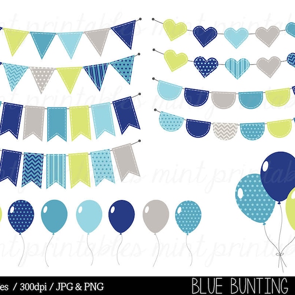 Bunting Clip Art - Etsy