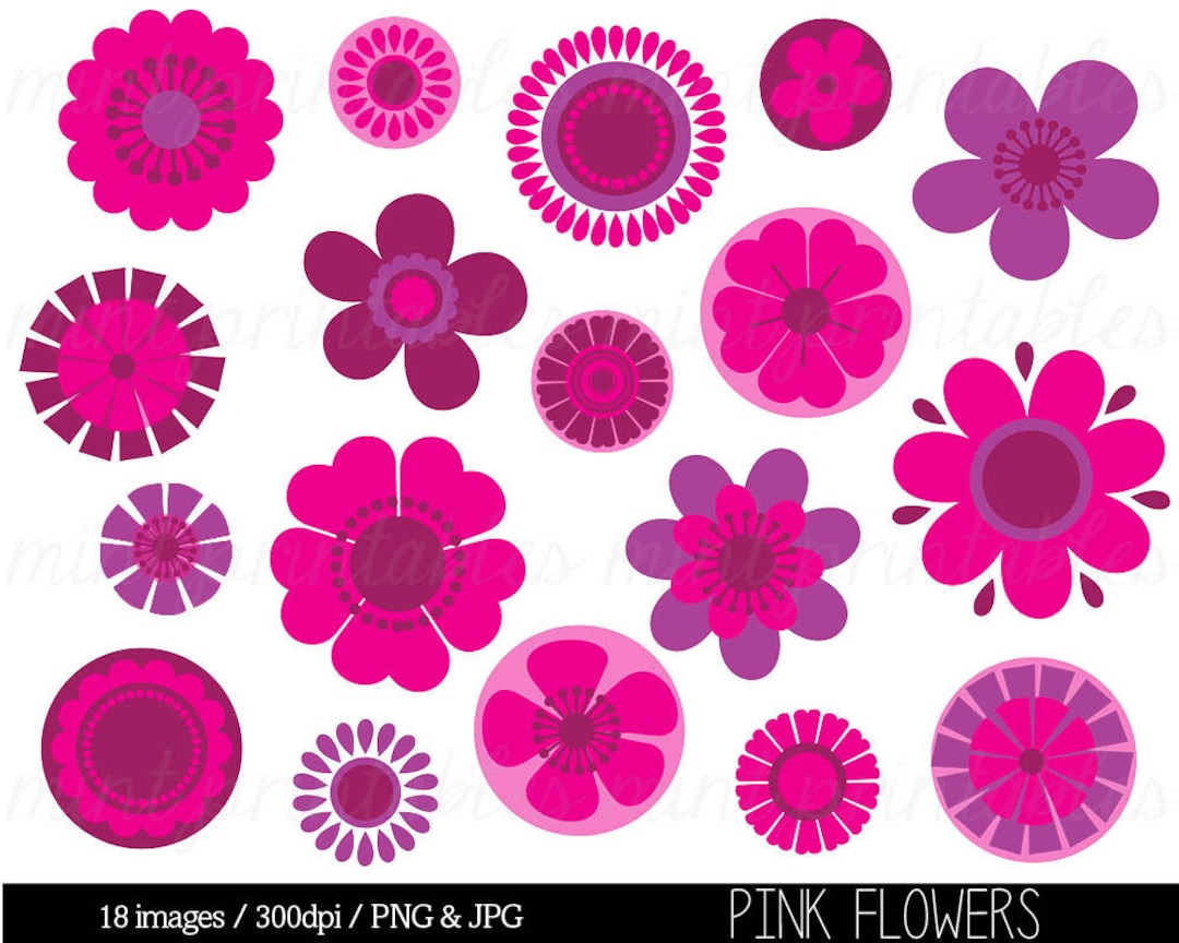 Pink Spring Flower Clip Art