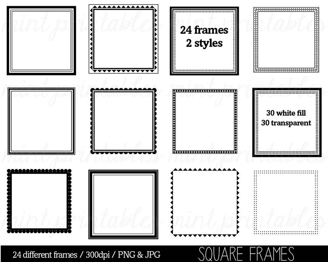 Square Frames Clipart Clip Art, Square Borders Clipart Clip Art ...