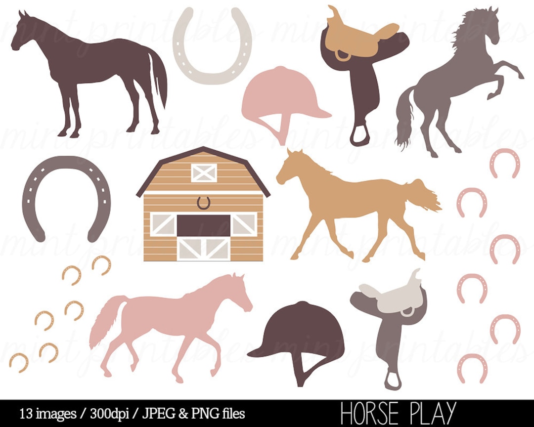 Horse Clipart, Horses Clip Art, Stable, Horse Riding, Saddle, Animal ...
