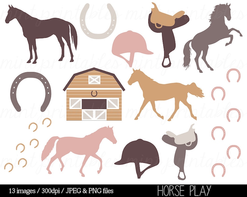 Horse Clipart Horses Clip Art Stable Horse Riding Saddle - Etsy