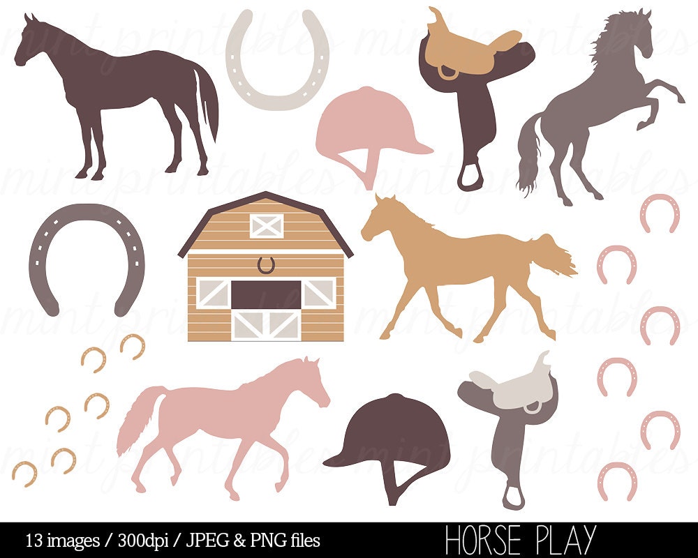 Horse Clipart, Horses Clip Art, Stable, Horse Riding, Saddle, Animal ...