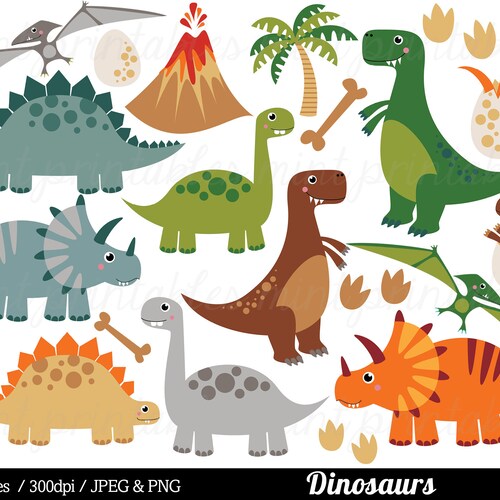 Dinosaur Clipart Dinosaurs Clip Art Tyrannosaurus Rex - Etsy