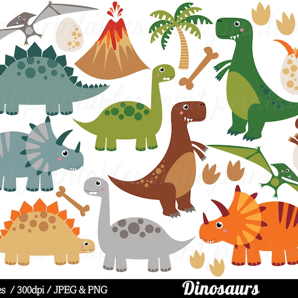 Dinosaur Clip Art - Etsy