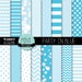 Digital Paper, Blue Scrapbooking, Patterned, Printable Sheets ...