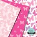 Butterflies Scrapbooking Paper, Pink Butterfly Digital Paper, Baby Girl ...