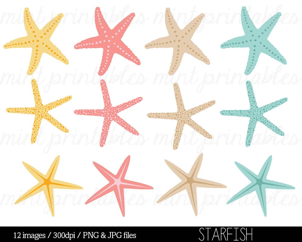 Starfish Clipart Clip Art, Summer Holiday Clipart, Beach, Seaside ...