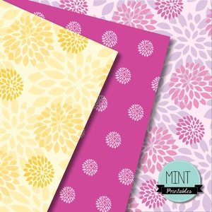 Scrapbooking Paper, Digital Paper, Flowers Flower Floral Pattern ...