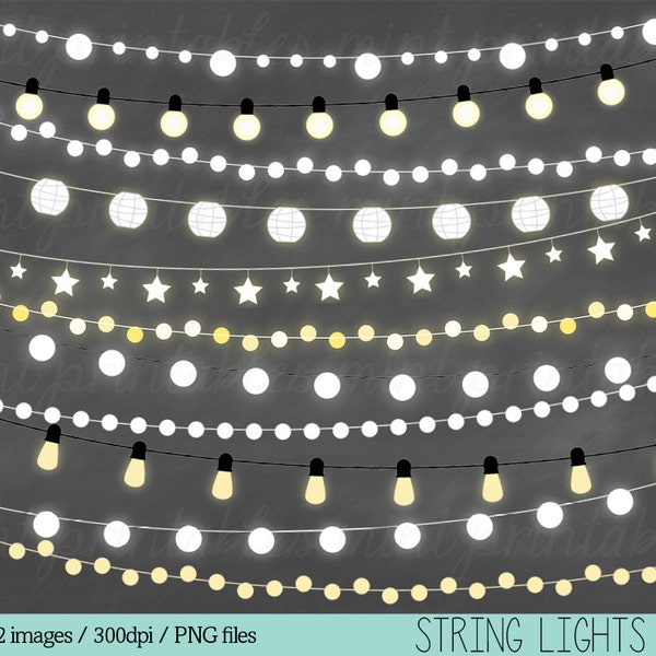 Fairy Lights Clipart - Etsy