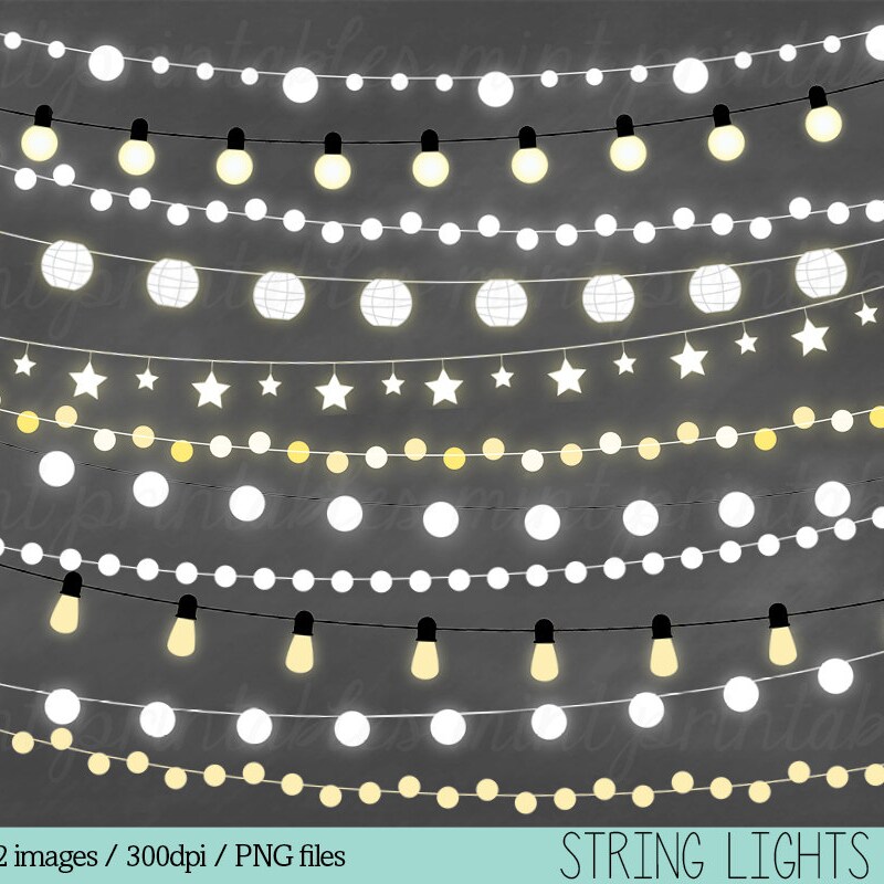 Fairy Lights Clipart - Etsy