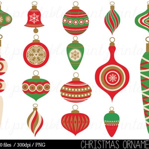 Christmas Clipart, Christmas Decoration Ornament Balls Hanging Baubles ...