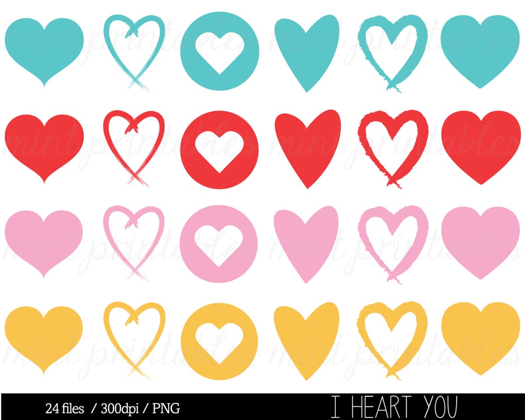 Heart Clipart, Love Hearts Clip Art, Valentine Clipart, Valentines Day ...
