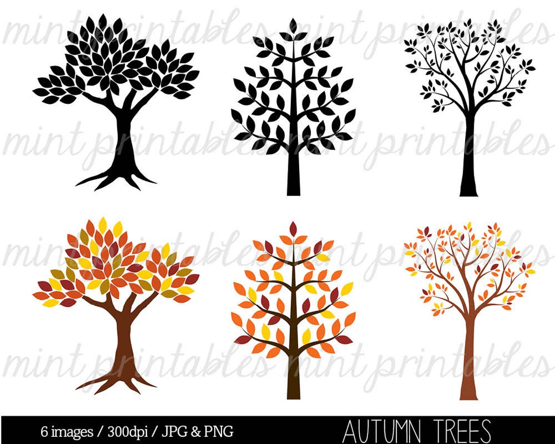 Tree Clipart, Autumn Tree Clipart Clip Art, Tree Silhouette Clipart ...