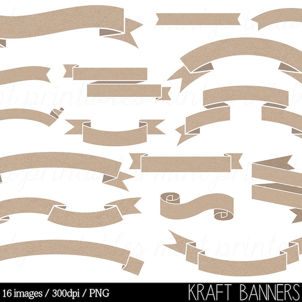 Kraft Banners - Etsy