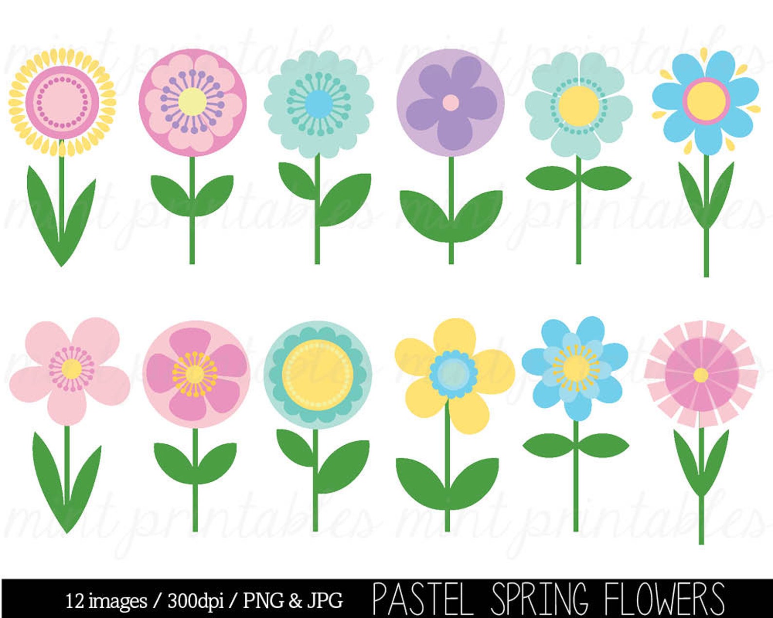 Flower Clipart Clip Art, Spring Flower Clipart Clip Art, Flowers ...