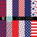 Digital Paper, Stars and Stripes Scrapbooking Papers, Patriotic ...
