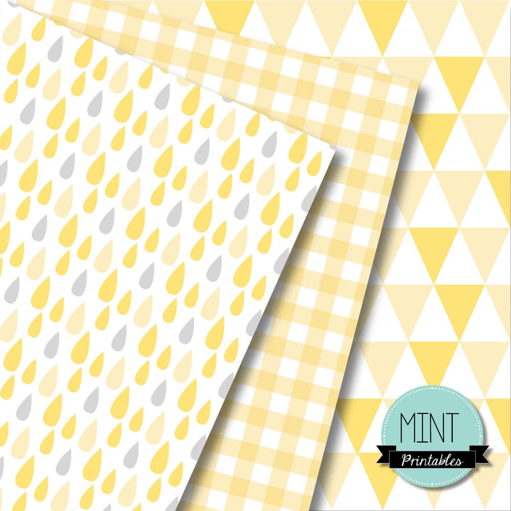 Yellow Baby Digital Paper Gender Neutral Boy Girl Baby Shower - Etsy