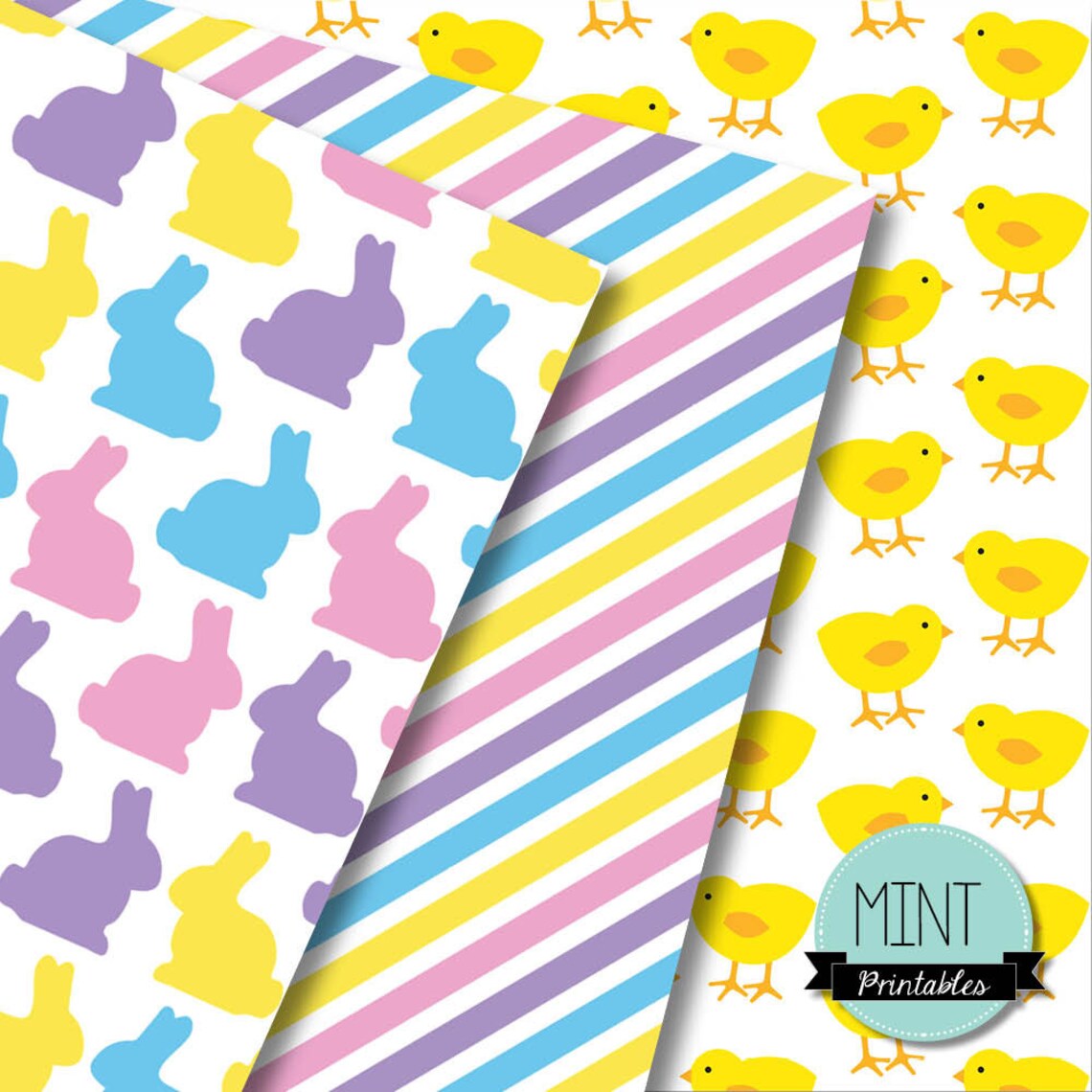 Easter Digital Paper Scrapbooking Paper Easter Eggs Easter - Etsy