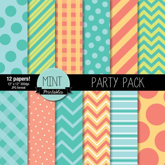 Digital Paper Scrapbooking Papers Patterned Paper Printable | Etsy