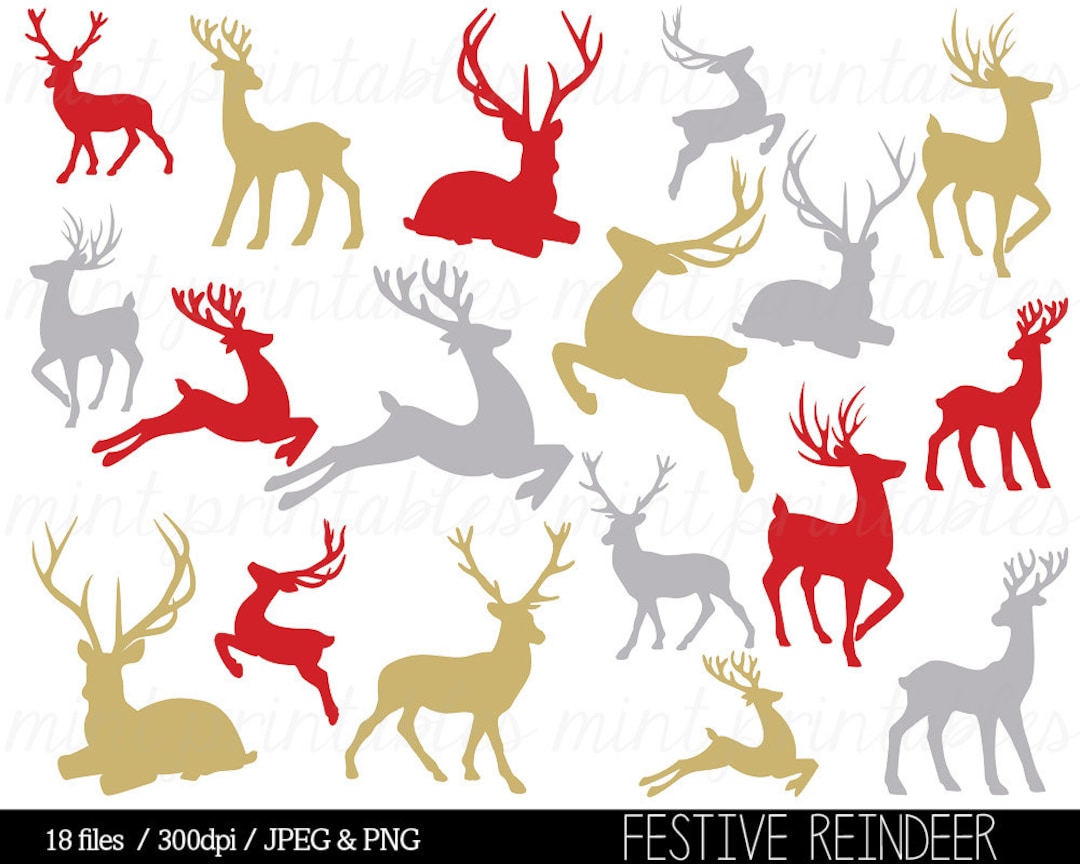 Christmas Clipart, Reindeer Clipart, Reindeer Clip Art, Reindeer ...