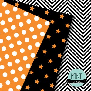 Halloween Scrapbooking Paper, Digital Paper, Patterned Paper, Printable ...