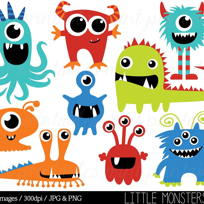 Monster Clip Art - Etsy