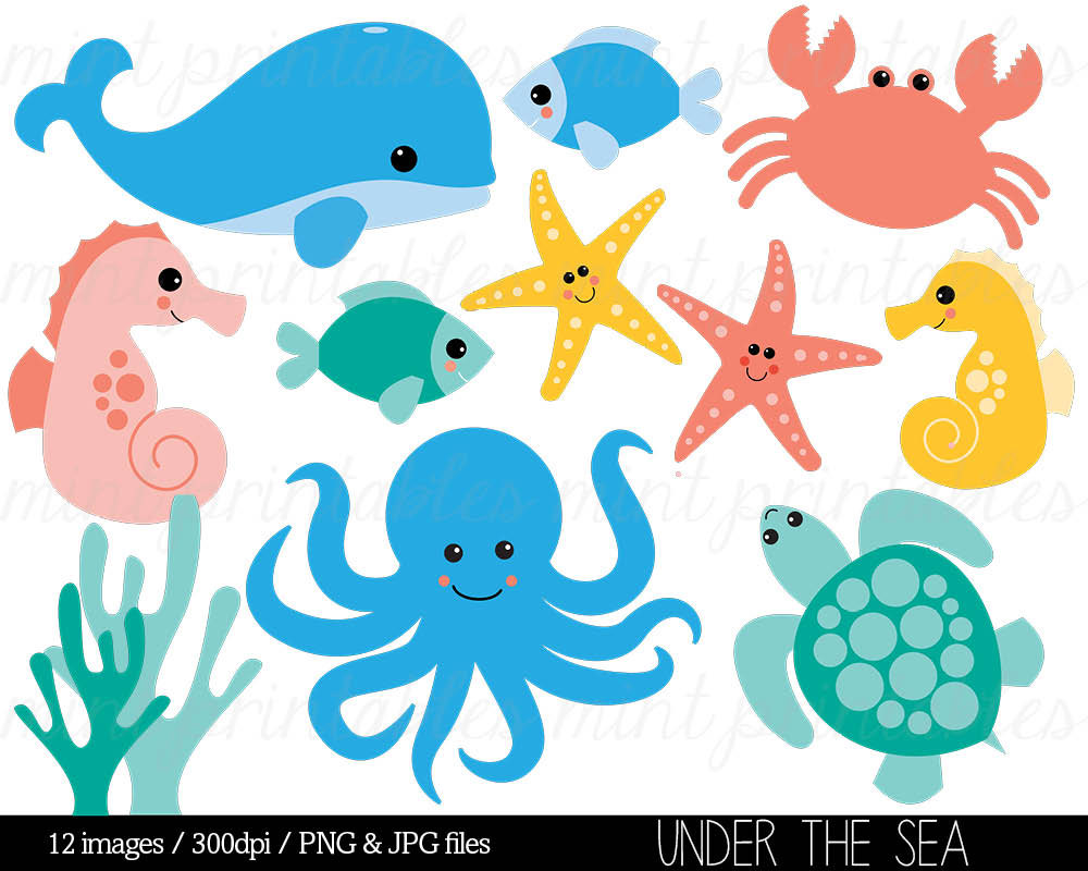 Baby Sea Animals Clip Art