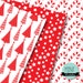 Christmas Digital Paper, Christmas Scrapbooking Paper, Red Patterned ...