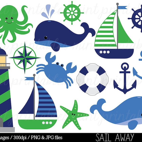 Nautical Clipart - Etsy