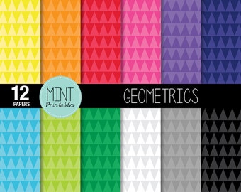 Rainbow Digital Paper Bright Rainbow Colored Scrapbooking | Etsy